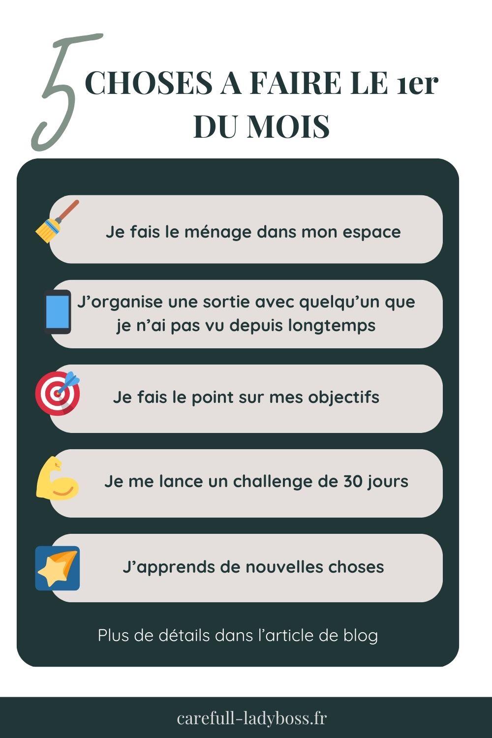 5 choses à faire le 1er du mois - Carefull Ladyboss